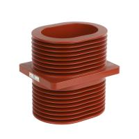 China Red Epoxy Resin Wall Insulated Bushing , Epoxy Resin Busbar Through Insulator for sale