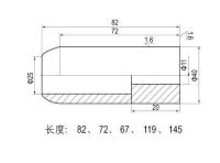 China 49X82mm High Voltage 1250A Red Copper Fixed Contact , VCB Copper Static Contact for sale