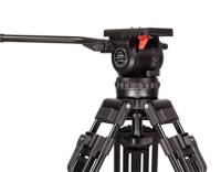 China Professional Video Shooting Carbon Fiber Tripod 75mm Bowl Diameter with Single Handle for sale