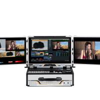 China Internet Signal Source 17.3 Inch Three Screen Live Streaming Equipment for Portable Outdoor Sport Game for sale