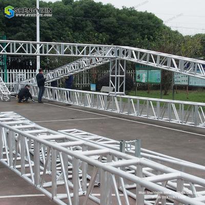 China Box Aluminum Exhibition Stage Truss customized shopping mall construction steel round pipe roof truss design for sale