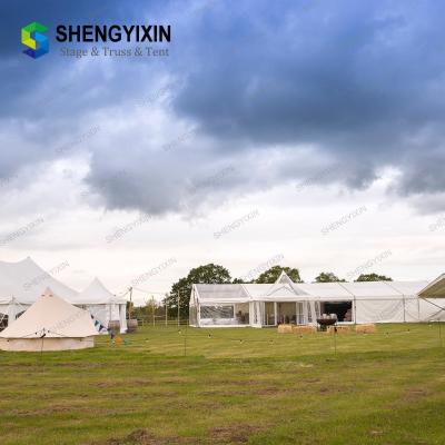 China White 100 Person Marquee Wedding Tents, Big Joint Crossover Frame Tents For Party/Carnival for sale