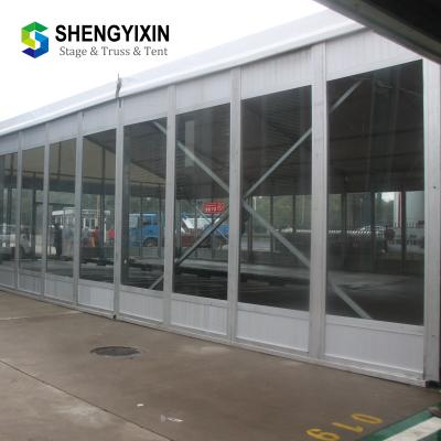 China 20x35m Clear Roof top 200 people outdoor wedding party events tent with transparent sidewall and luxury lining for sale