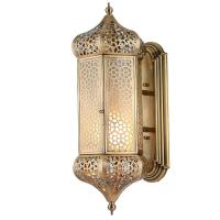 China Glass Shade Luminous Vintage Copper Wall Light With 50000 Hours Lifespan for sale
