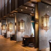 China Glass Shade Luminous Vintage Copper Wall Light With 50000 Hours Lifespan for sale