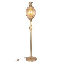 China Restaurant Decorative Copper Standing Lamp Copper Retro Floor Lamp for sale