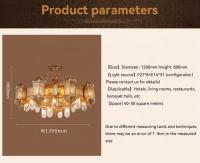 China Interior Brass Vintage Living Room Chandelier 132*132*60cm Packing Dimension for sale