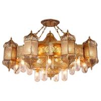 China Interior Brass Vintage Living Room Chandelier 132*132*60cm Packing Dimension for sale