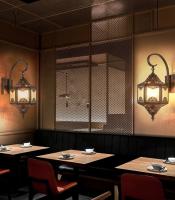 China Waterproof Decorative Black Copper Wall Light With 80 Lamp Luminous Flux for sale