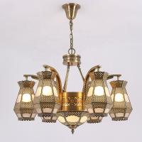 China Decorative Vintage Living Room Chandelier Glass Shade Material For Church for sale