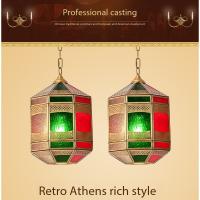 China LED Handmade Aged Copper Pendant Light With 50000 Hours Lifespan for sale