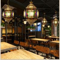 China Creative Ethnic Vintage Copper Chandelier With Copper Body 180° Beam Angle for sale