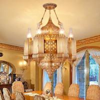China Gold Vintage Living Room Chandelier For Hotel In Pure Copper for sale