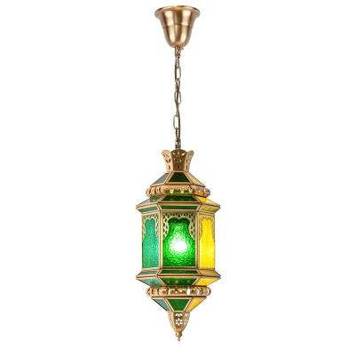 China Exotic Middle Antique Copper Chandelier Copper Lantern Pendant Light for sale