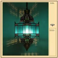 China Moroccan Gold Antique Copper Light Copper Hanging Lamps With Dimmer Support for sale