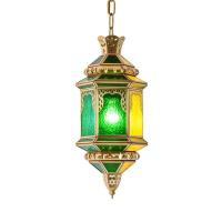 China Exotic Middle Antique Copper Chandelier Copper Lantern Pendant Light for sale