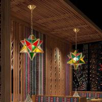 China Stained Glass Small Vintage Copper Desk Lamp Copper Table Lights for sale