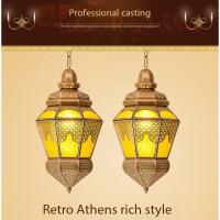 China LED Decorative Vintage Copper Chandelier For Restaurant E27 Bulb Base for sale