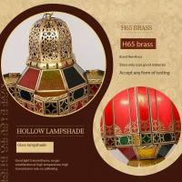 China Brass Large Vintage Copper Ceiling Light For Arab Living Room for sale