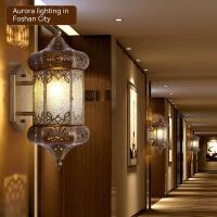 China European Style Outdoor Antique Copper Wall Sconce For Villa Garden Courtyard for sale
