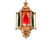 China Home Stained Vintage Copper Chandelier With Hollow Art 80lm Lamp Luminous Flux for sale