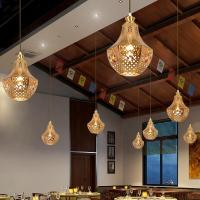 China Hotel Restaurant Decorative Copper Pendant Ceiling Light Copper Pendant Lamp for sale