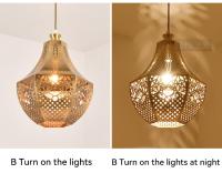 China Hotel Restaurant Decorative Copper Pendant Ceiling Light Copper Pendant Lamp for sale