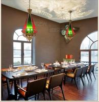 China Lamp Luminous Flux lm 80 Handmade Copper Chandelier for Arab Muslim Vintage Style Stained Glass Interior Lighting Fixtures for sale