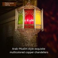 China 3500K LED Brass Chandelier for Hotel and Home Handmade Vintage Style Lighting for sale