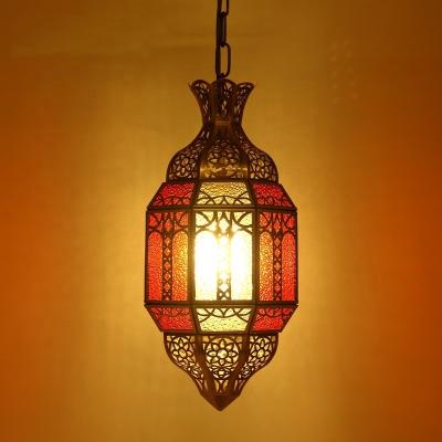 China 80 Ra Color Rendering Index Copper Glass Chandelier for Hotel Living Room in Modern Arab Muslim Style for sale