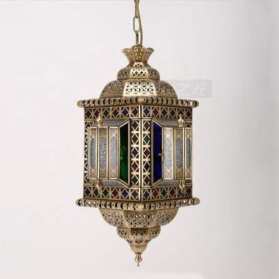 China Vintage Copper Chandelier Hardwired E14 Light Source for sale