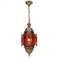 China Arab Muslim Retro Style Glass Chandelier for Modern Interior in Southeast Asian and Copper Finish for sale