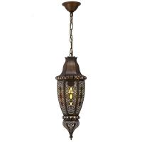 China 4 KG Hollow Copper Lantern Arab Muslim Retro Style Copper Chandelier Interior Lighting Decoration with E14 Light Source for sale