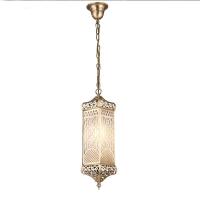 China American Modern Village Retro Personality Copper Glass Chandelier with 3500K Warm White LED Light and Muslim Style Material for sale