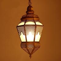 China Southeast Asian Arab Muslim Vintage Style Copper Chandelier Modern European Style Interior Lighting with Laser Printing for sale
