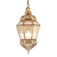 China Southeast Asian Arab Muslim Vintage Style Copper Chandelier Modern European Style Interior Lighting with Laser Printing for sale