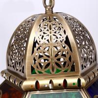 China Middle-Sized Copper Chandelier for European and American Modern Style Indoor Lighting in Southeast Asian Arab Muslim Design for sale