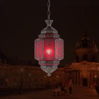 China Indoor Copper Chandelier Retro Style LED Lighting Arab Muslim Design European and American Design D220mm H410mm 1PC/Ctn for sale