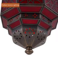 China Indoor Copper Chandelier Retro Style LED Lighting Arab Muslim Design European and American Design D220mm H410mm 1PC/Ctn for sale