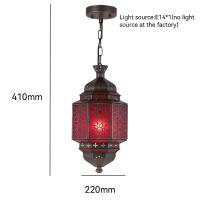 China Indoor Copper Chandelier Retro Style LED Lighting Arab Muslim Design European and American Design D220mm H410mm 1PC/Ctn for sale