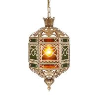 China Customizable Traditional Hardwired Indoor Copper Wall Light with Islamic Style and Glass Shade for sale