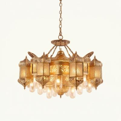 China Vintage Copper Chandelier with 6 Dimmable Lights E27 E14 for sale