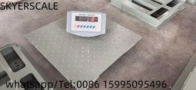 China Carbon Steel  Platform Floor Weighing Scale 1.22x1.22m 3t  With XK315A1X Weighing Indicator for sale