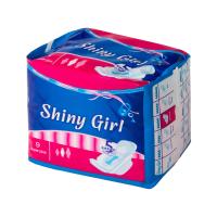 China Mint Shiny Girl Disposable Sanitary Napkins / Natural Ultra Maxi Pads 155mm for sale