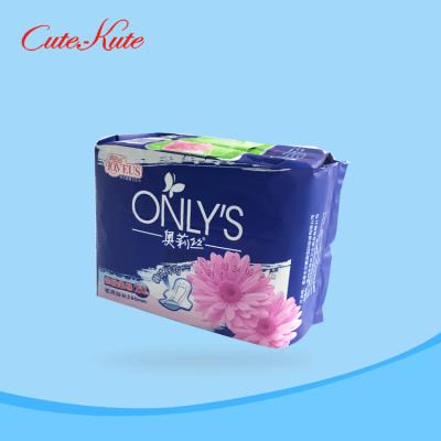 China 240mm Sanitary Napkin Pads Extra Wings Comfortable Daily Sanitary Napkin OEM for sale