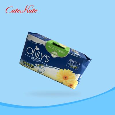 China Breathable Sanitary Napkin Pads Natural Menstrual Pads Silver Ion 245mm for sale