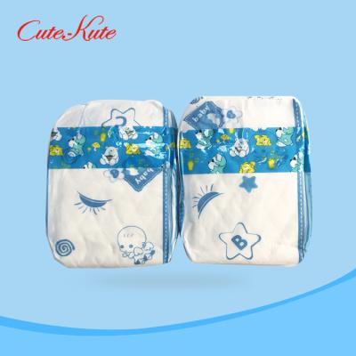 China Large Newborn Waterproof Diapers Fluff Pulp And SAP Wetness Indicator Nappies for sale