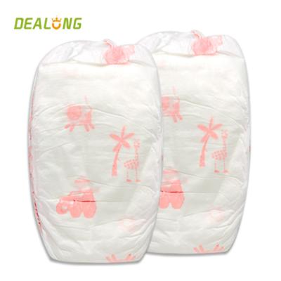 China PE Backsheet Infant Baby Diapers Breathable Soft Cotton Diapers Absorbency FDA for sale