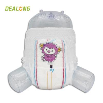 China 3M Side Tape Baby Pull Up Pants Leak Guard Pull Up Style Diapers Fluff Pulp for sale