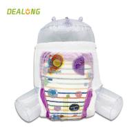 China 3M Side Tape Baby Pull Up Pants Leak Guard Pull Up Style Diapers Fluff Pulp for sale